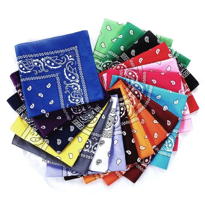 Unisex Headwear Neck Scarf Hair Band Wristband Printed Square Scarves ...