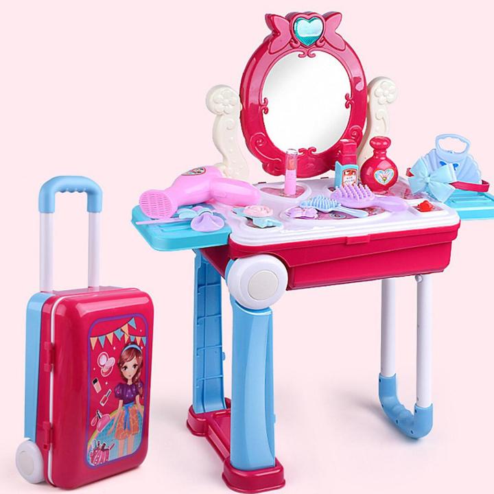 Kids Trolley dressing table with Makeup Beauty Set kids dressing table ...