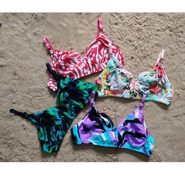 Printed Bra 4 pcs (any color) / Stretchable Bra / Soft & Comfortable ...