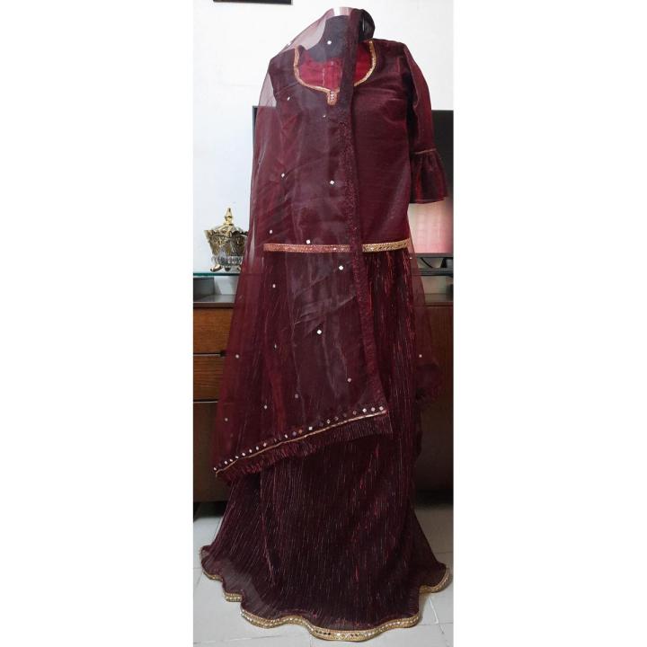 Exclusive Maroon Lehenga 2 | Daraz.com.bd