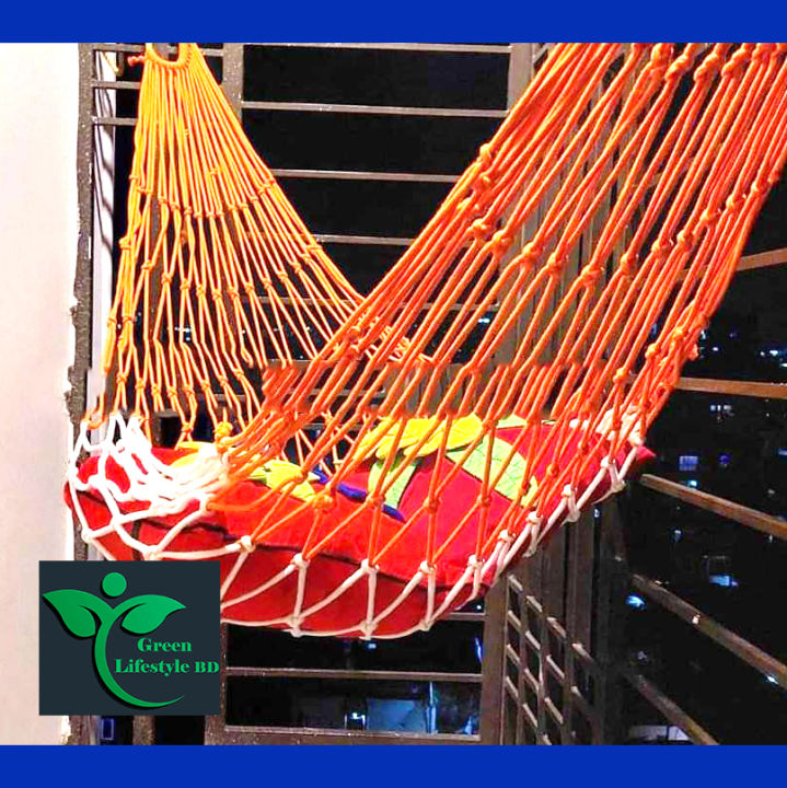 Colorful Handmade Dolna Swing – Extra-Long Hammock with Durable Yarn ...