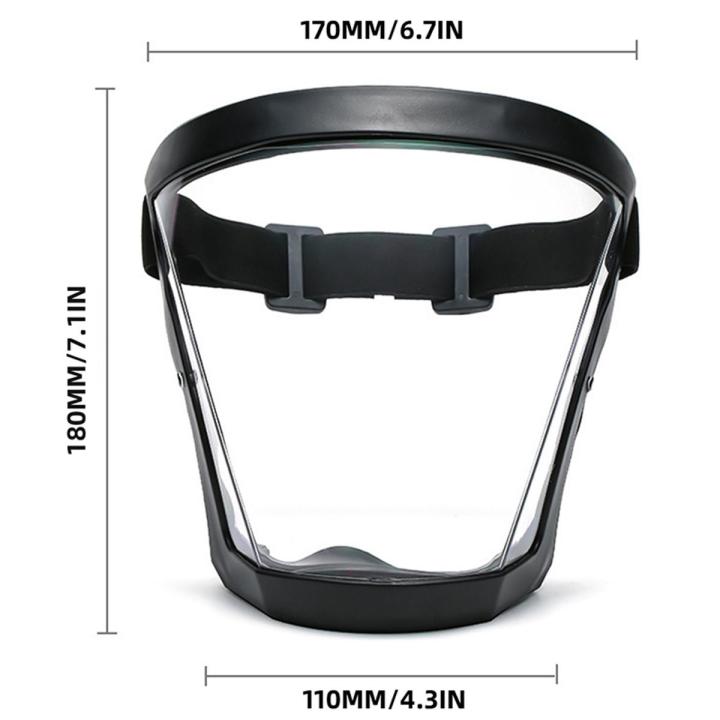 Full Face Shield Transparent Shield Oil-splash Proof Facial Anti-fog ...