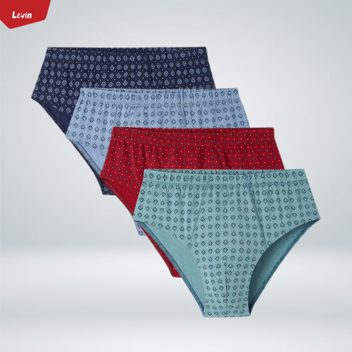Pack of 3 Pcs Mens Classic Printed Cotton Briefs From Levin | Daraz.com.bd