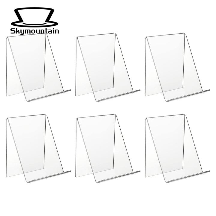 Acrylic Display Stand 6pcs Clear Acrylic Book Stand Set Durable Space ...