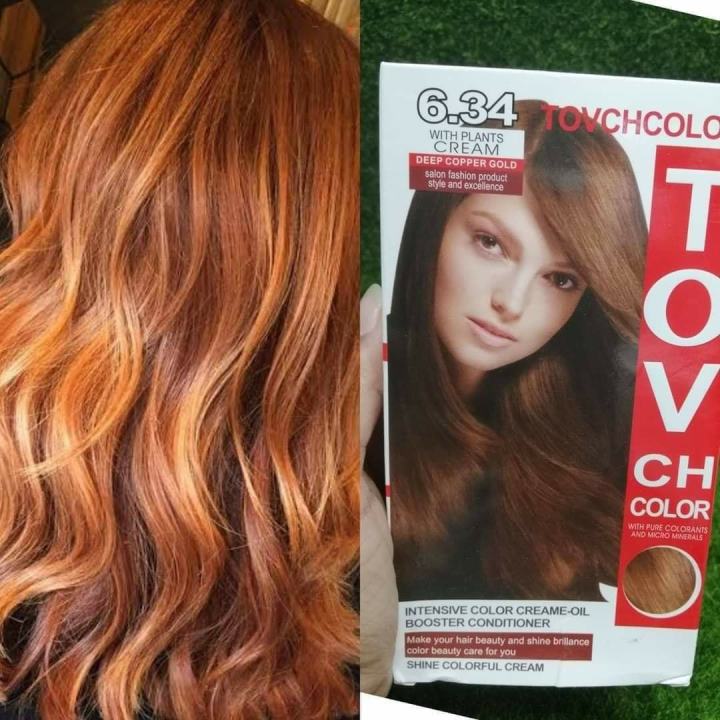 Tov Ch Hair Color Cream Deep Copper Gold 6.34 -30x2ml | Daraz.com.bd