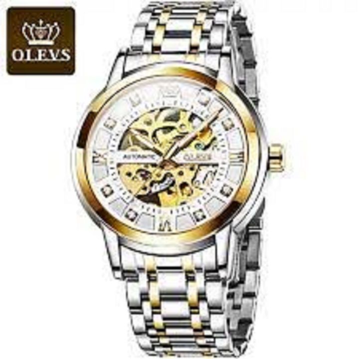 OLEVS 9901 Watch Luminous Waterproof Watch for Men Automatic Hollow Out ...