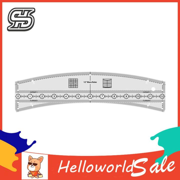 HelloWorld Template Ruler Multifunctional Home Sewing Wave Edge ...