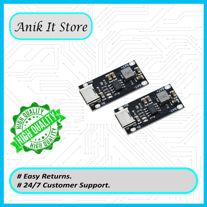 Lithium Battery 18650 Charging Module 3A Type C Fast Charging Board ...