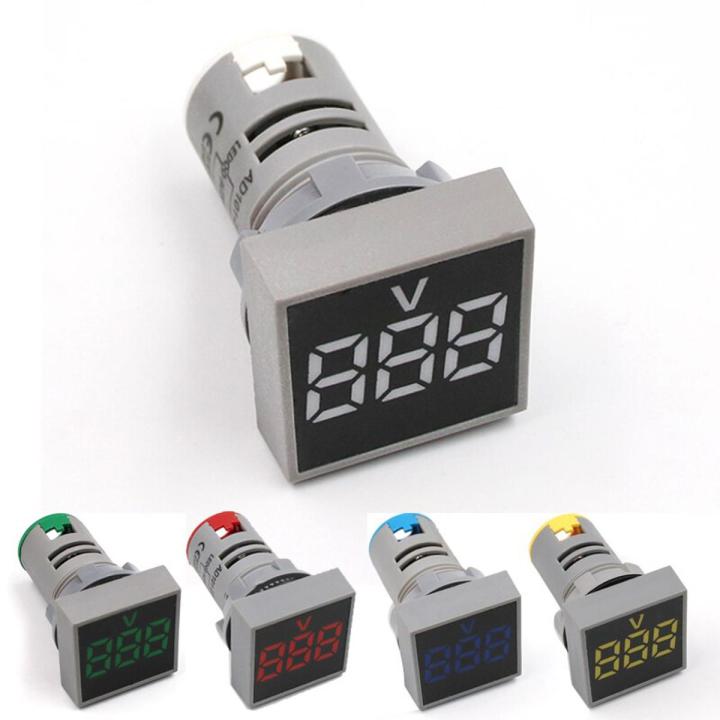 22mm AC 12-500V LED Panel Digital Voltage Meter Voltmeter Square ...