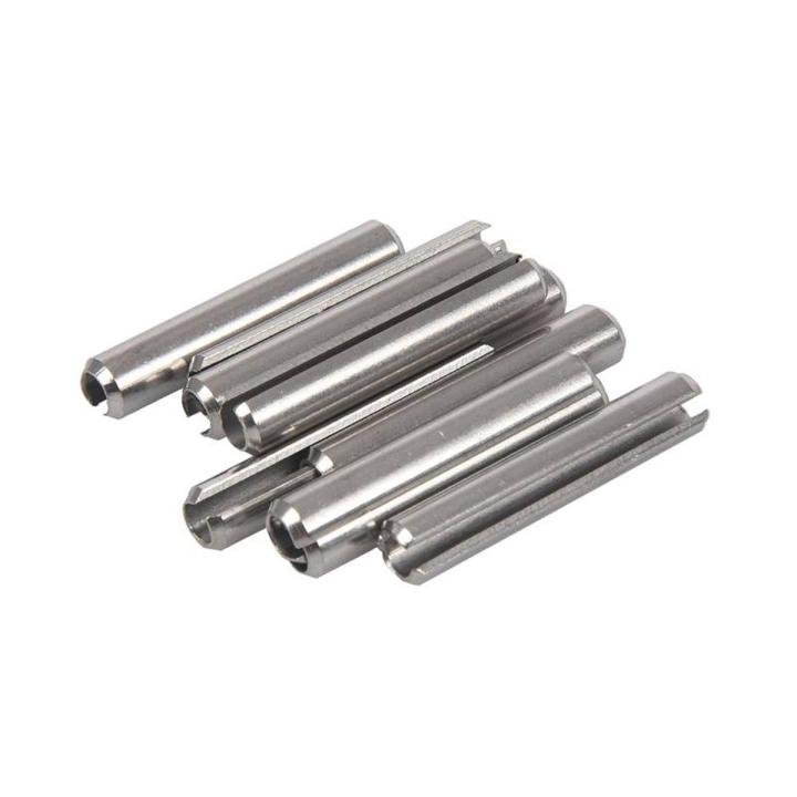 10Pcs M5x30mm 304 Stainless Steel Split Spring Roll Dowel Pins - silver ...