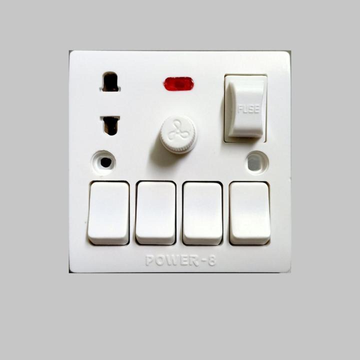 Electric Multi Switch And Socket With Ragulator And Indicator(8 In 1 ...