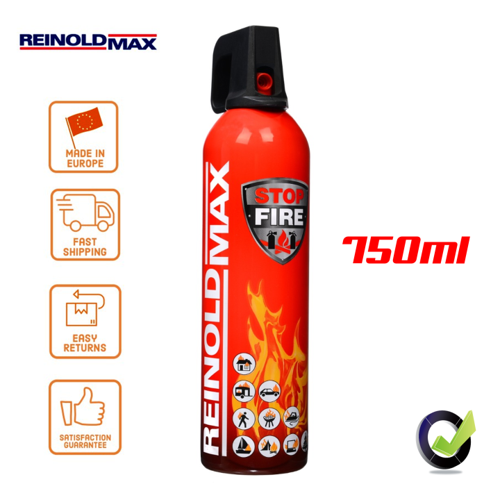 ReinoldMax Mini Fire Extinguisher - 750 ML European Made Produced a ...