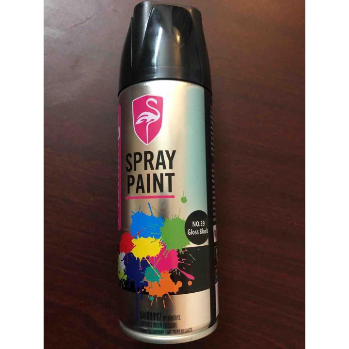 Flamingo Color Spray Paint-Gloss black (450ml) | Daraz.com.bd