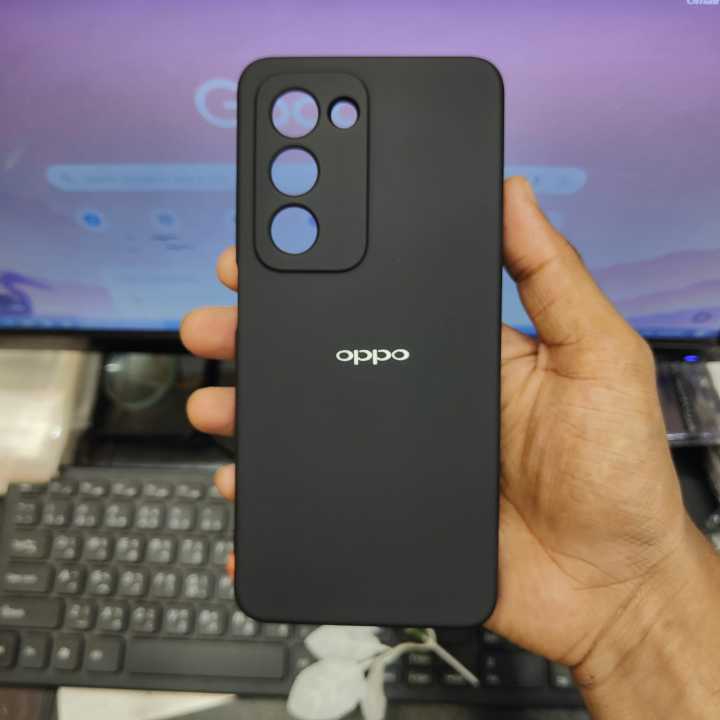 Silicone Back Case for Oppo A5 – Soft Touch Liquid Silicone with Camera ...