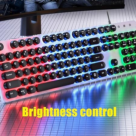 [GD] Mechanical Gaming Keyboard, 104 Keys USB Wired Computer Keyboard ...
