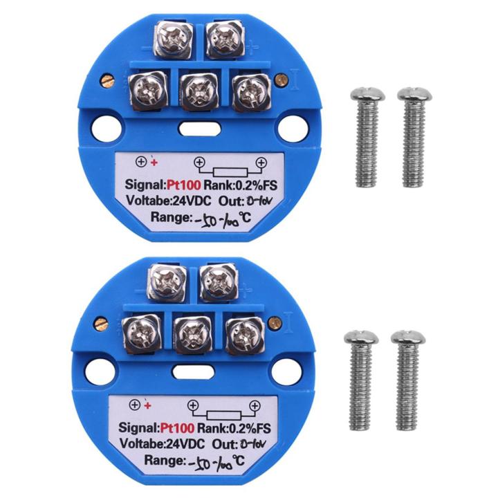 OUMERY 2X RTD PT100 Temperature Transmitter DC24V Minus 50 - 100 degree ...