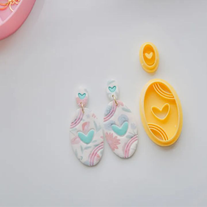 Retro Heart Polymer Clay Cutter Set – 2 Pcs | Premium 3D-Printed Clean ...