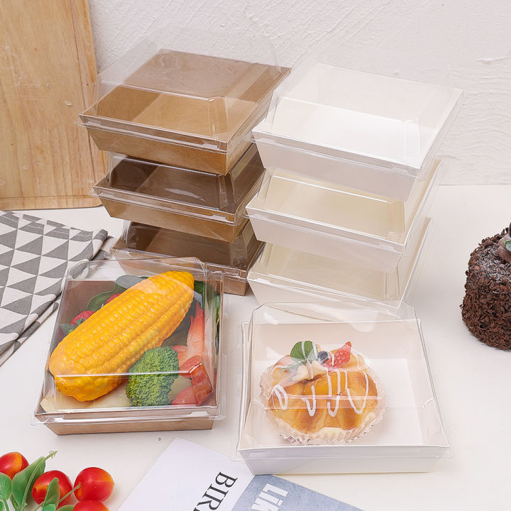 【Fashion】5 Pcs/Set Dessert Cake Box Kraft Cookie Package Boxes Wedding ...