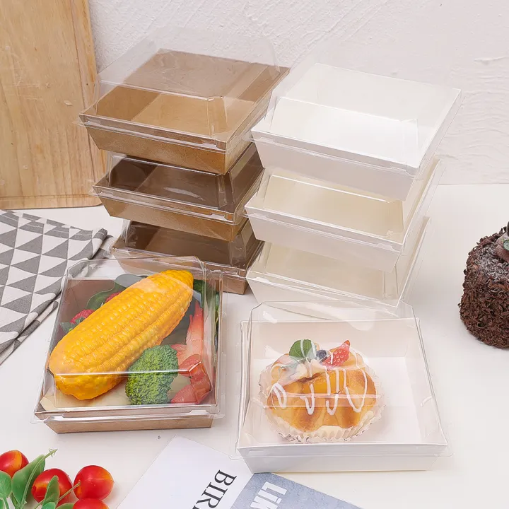 【Fashion】5 Pcs/Set Dessert Cake Box Kraft Cookie Package Boxes Wedding ...