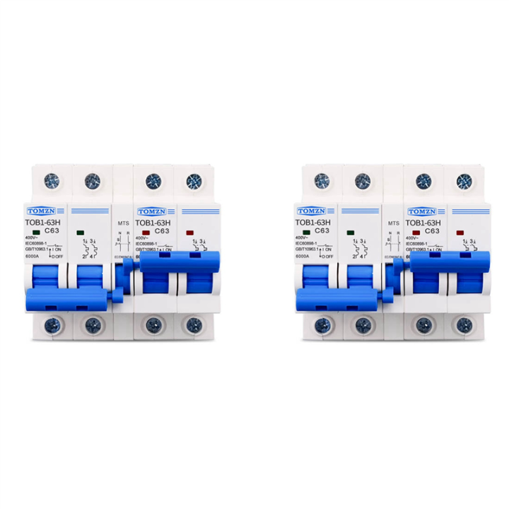 TOMZN 2X 2P+2P MTS TOMZN AC Dual Power Manual Transfer Switch Circuit ...
