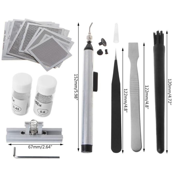 BGA Reballing Directly Heat Stencils Solder Paste Tin Balls Station ...