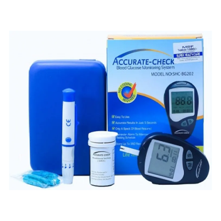Accurate Check SHC BG202 Blood Glucose Monitoring Diabetes Machine ...