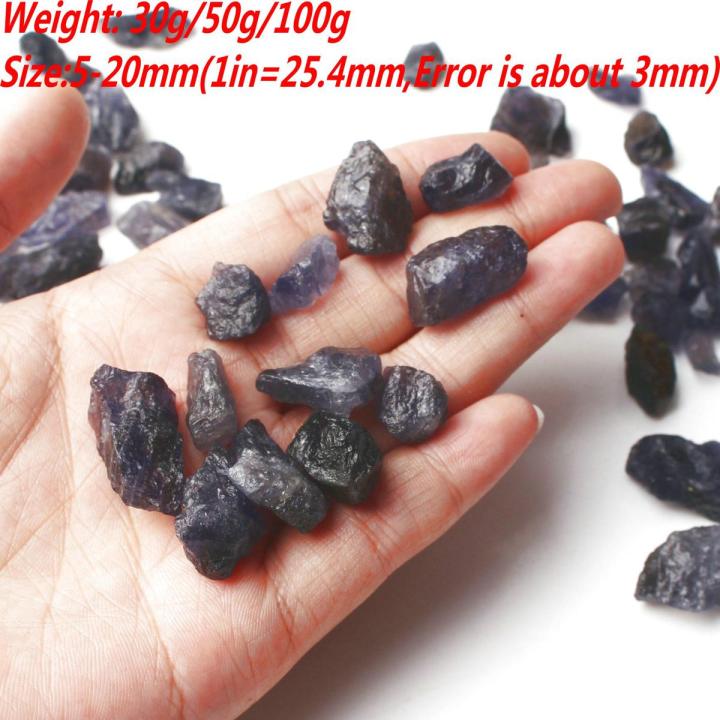 【happy one】Natural Iolite Crystal Rough Minerals Specimen Gemstone Dark ...