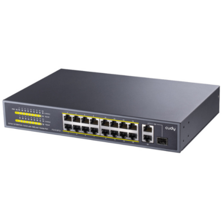 Cudy FS1018PS1 16-Port 10/100M PoE+ Switch with 1 Combo SFP Port ...