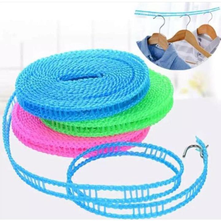 5M Outdoor Windproof Clothesline Travel Retractable Rope Washing Line ...