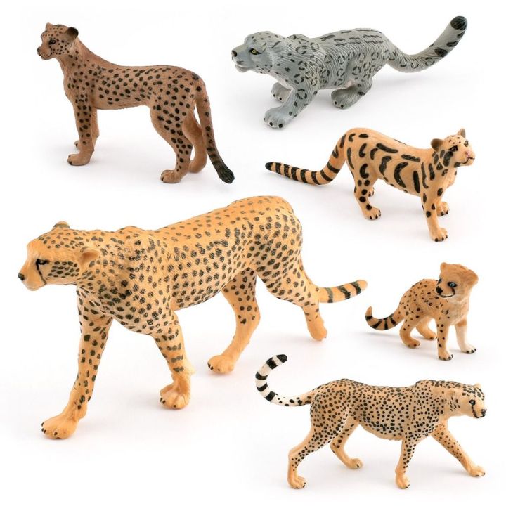 Kids Toy Realistic Leopard Action Figures Simulation Ornament Snow ...