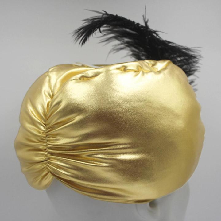 Arab India Pleated Turban Hair Cover Headwear Scarf Men Sultan Costume ...