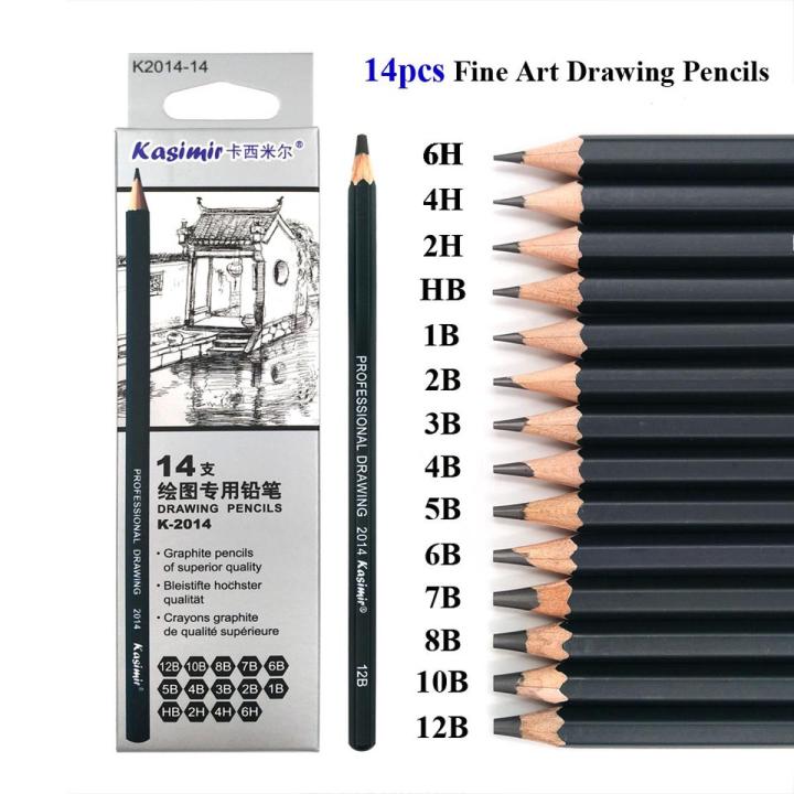 14 Pieces Sketch Drawing Pencils Set | Daraz.com.bd