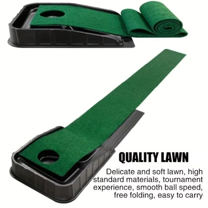 Portable Auto Ball Return Golfing Putting Mat Practice Equipment ...