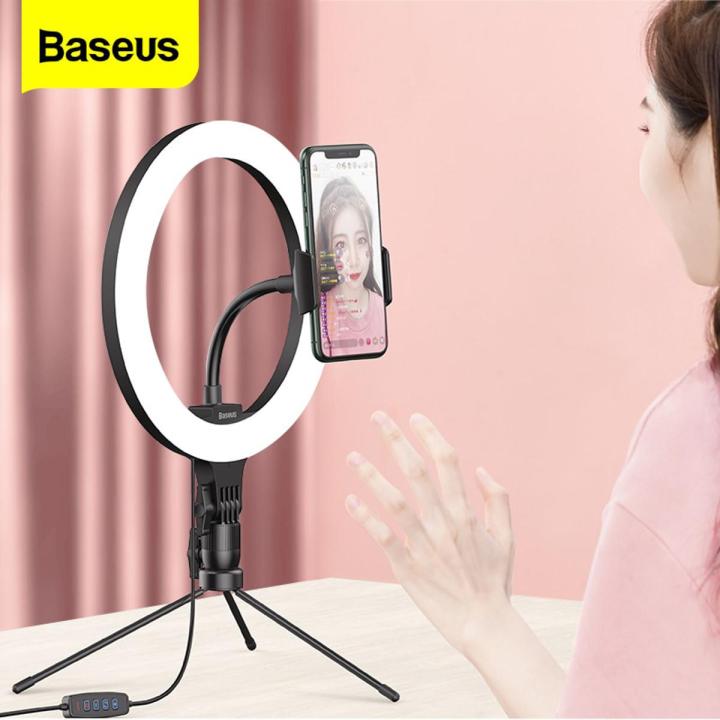 Baseus Dimmable LED Selfie Ring Light & Tripod USB Selfie Light Ring Lamp Big Photography ...