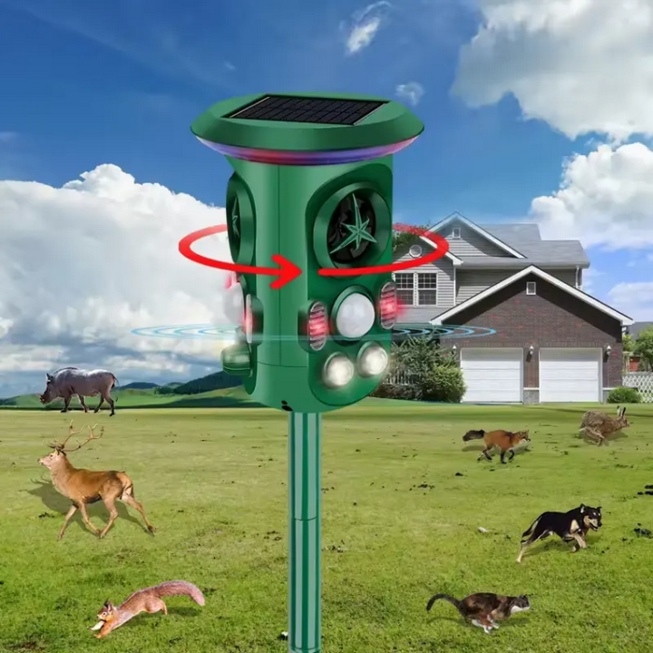 Animal Repeller,Solar Ultrasonic pest Repellent,Waterproof Motion ...