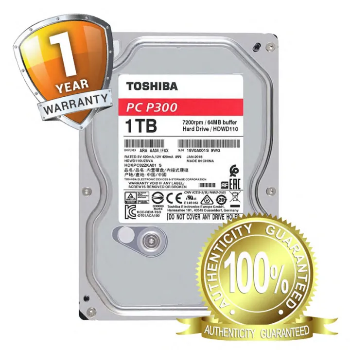 Desktop PC Internal Hard Drive 1TB Toshiba PC P300 3.5 SATA | Daraz.com.bd