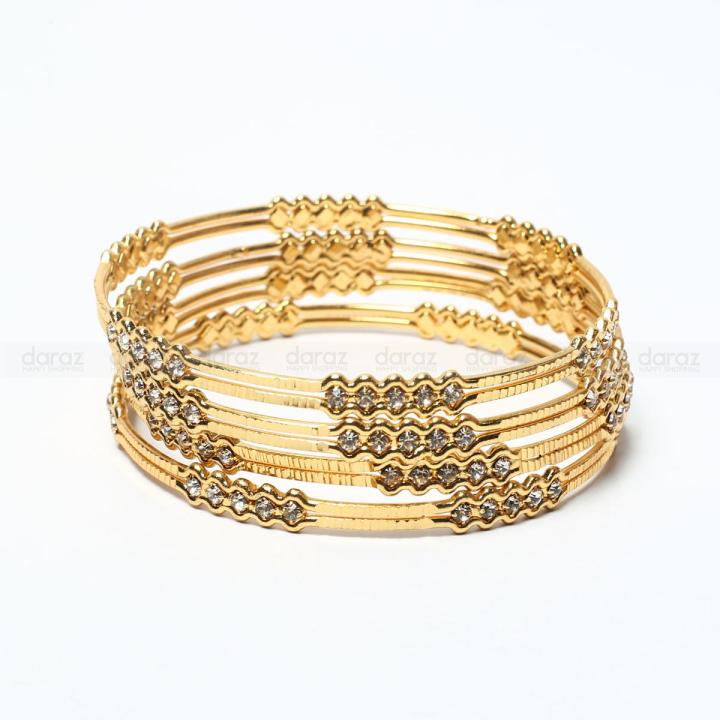 Gold Plated Stone Setting Ladies Churi - Churi | Daraz.com.bd