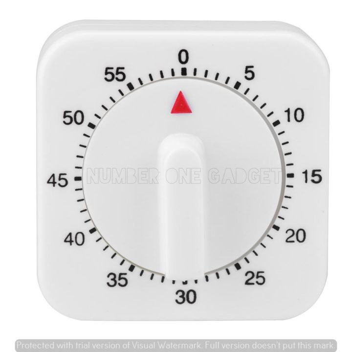 60 Minute Square Mechanical Multi Purpose Timer- white | Daraz.com.bd