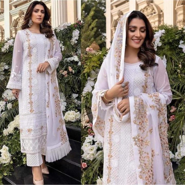 Georgette Luxury Party Dress Latest Indian Catalog Three Piece ...