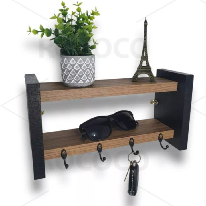 Wall Mounted Key hanging Holder Shelf Key Chain Hanger Home Decor ...