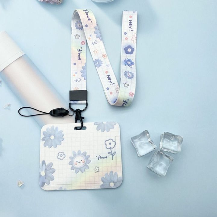 NFYKY Kawaii Students Card Holder With Lanyard Bus Card Holders Credit ...