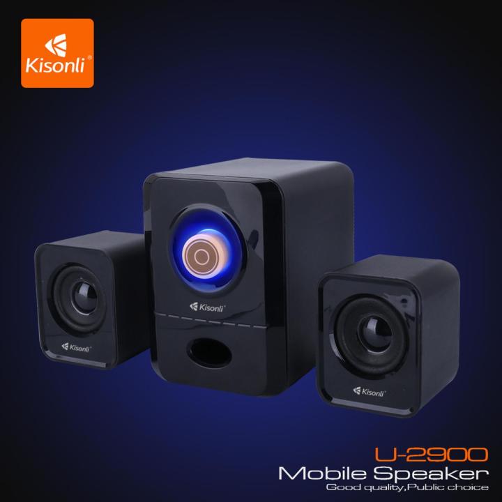 KISONLI U-2900 USB 2.1 Speaker Subwoofer Sound System Some Theater Loud Speaker | Daraz.com.bd