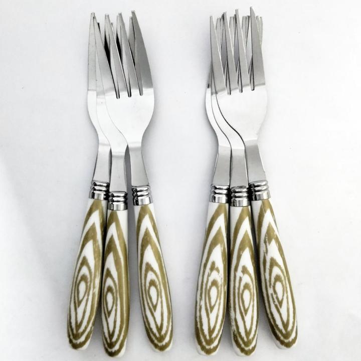 6-Pieces Fancy multi-design Fork Spoon Set | Table Spoon & Cutlery Set ...