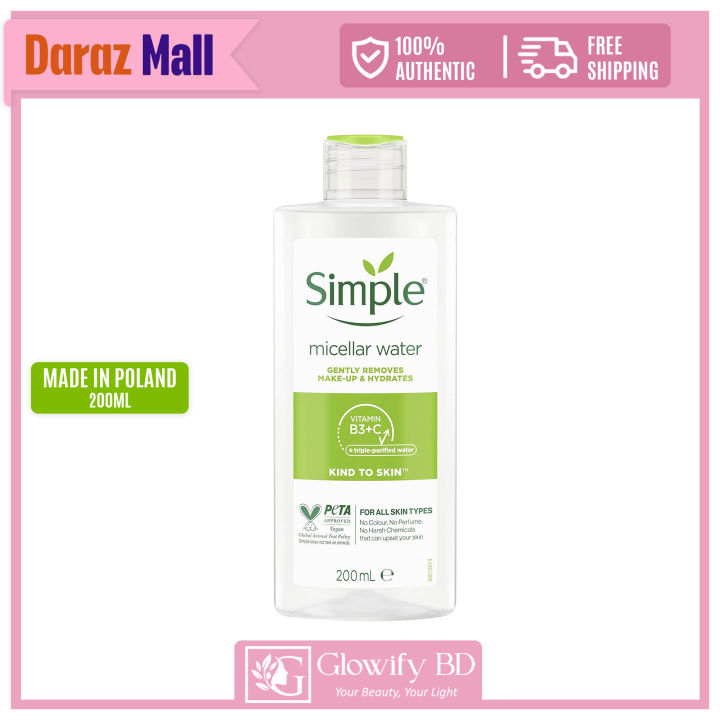 Simple Micellar Cleansing Water (200ml) | Daraz.com.bd