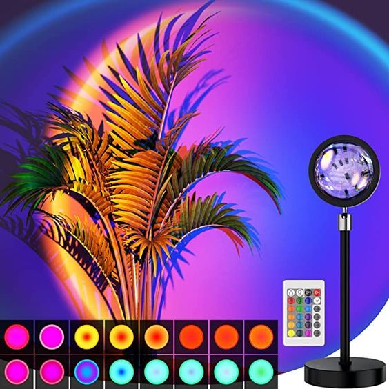 Sunset Lamp 16 color with Remote/ Rainbow Lamp for Photo shoot and ...