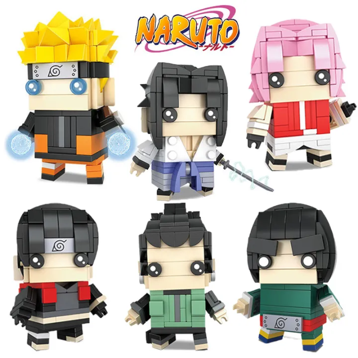 NARUTO Building Block Assembled Toys Uzumaki Sasuke Sakura Shikamaru ...