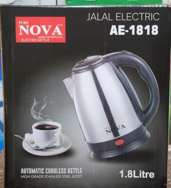NOVA Electric kettle 1.8L water heater kettle electric stainless steel electric kettle | Daraz ...