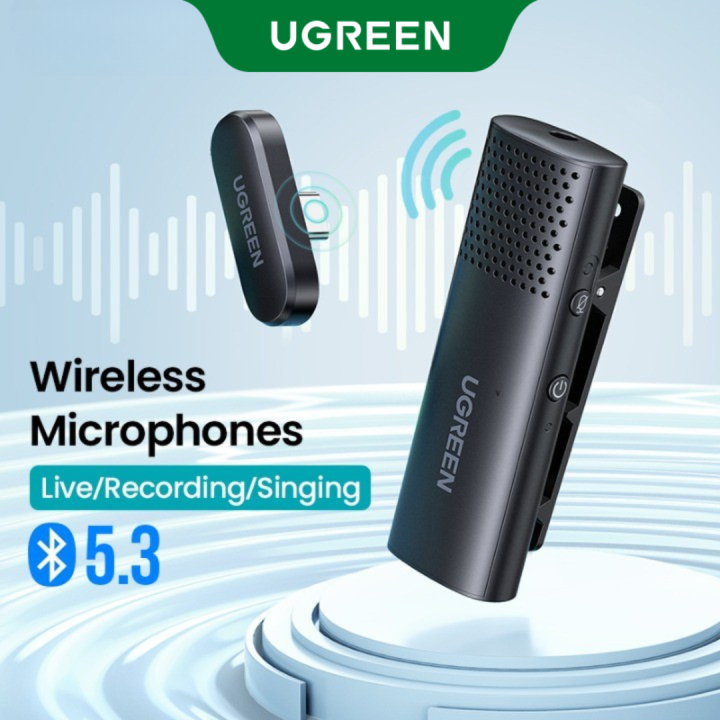 UGREEN Wireless Microphone Lavalier Omni Condenser Mic Noise Reduction ...