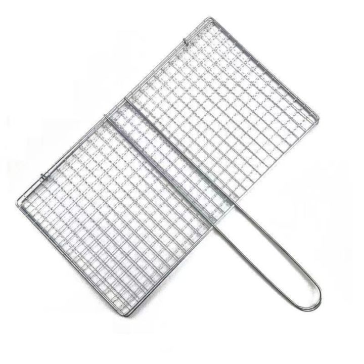 New Iron Barbecue Net Silvery Barbecue Vegetable Clip Iron Mesh Clamp ...