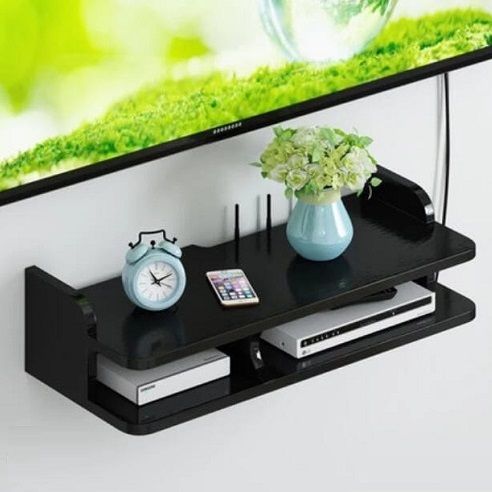 Wall Mount Wi-Fi Router Storage Paraphernalia Holder Set Top Box Stand ...